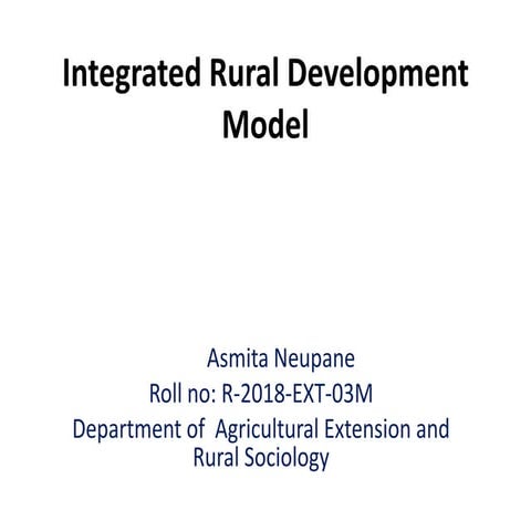 Integrated Rural Development Model | PPTX