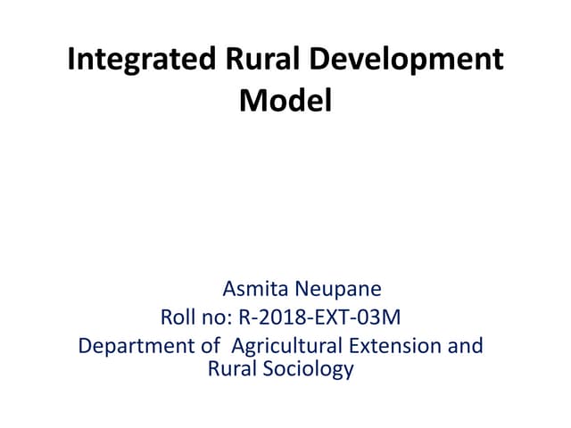Rural development (In India) | PPTX
