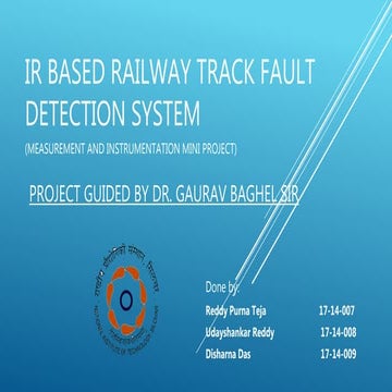 Ir Based Railway Track Fault Detection System Ppt