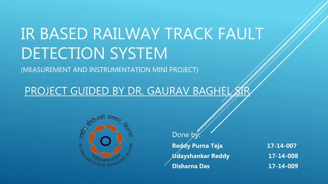 Ir Based Railway Track Fault Detection System Ppt
