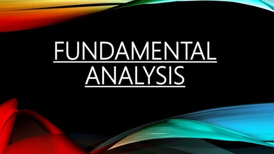 Fundamental analysis ppt | PPTX | Stocks and Bonds | Personal Investing