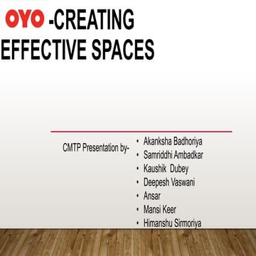 Presentation of oyo case study | PPTX
