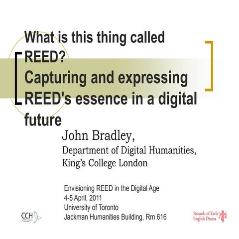 What is this thing called REED? | PPT