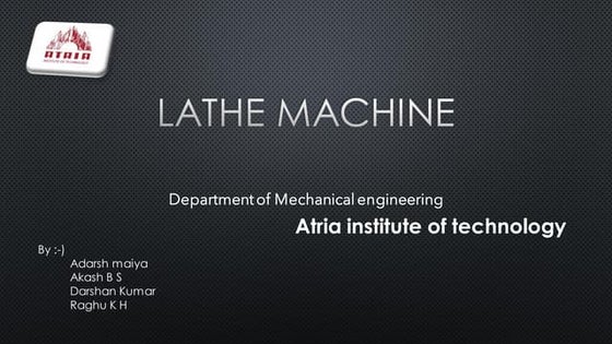 Lathe machining presentation | PPT