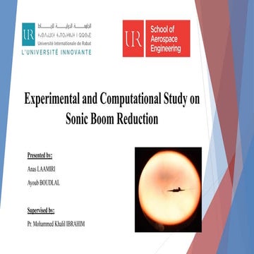 Experimental and Computational Study on Sonic Boom Reduction | PPTX ...