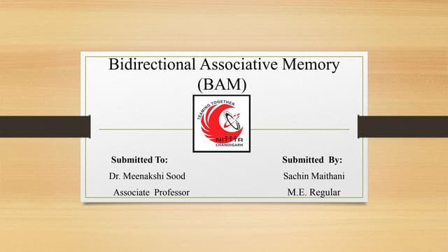 Bi-directional Associative Memory in NN.pptx