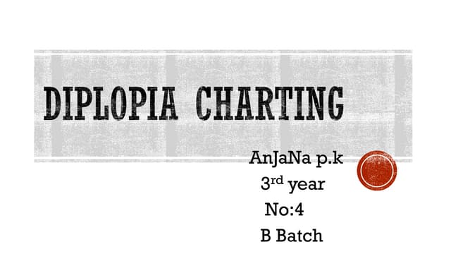 Diplopia charting | PPTX