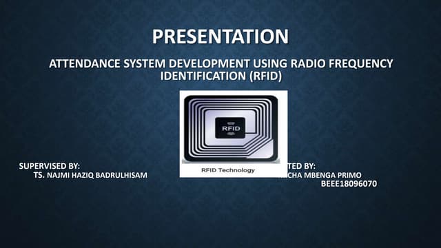 Smart Attendance System using RFID | PPTX