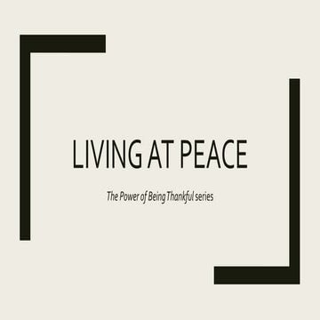 Living at Peace | PPTX