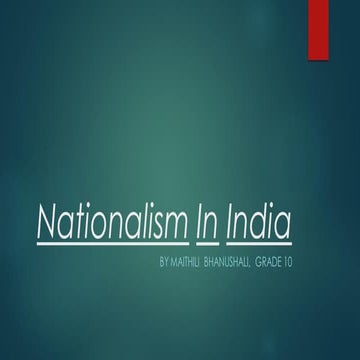 Nationalism In India | PDF