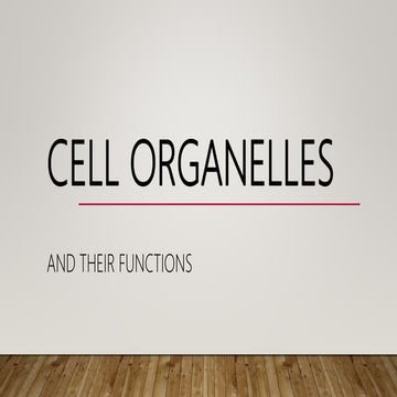 Cell organelles | PPTX