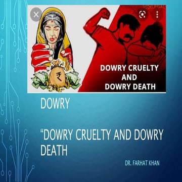 Dowry,Cruelty & Dowry Dath | PPT