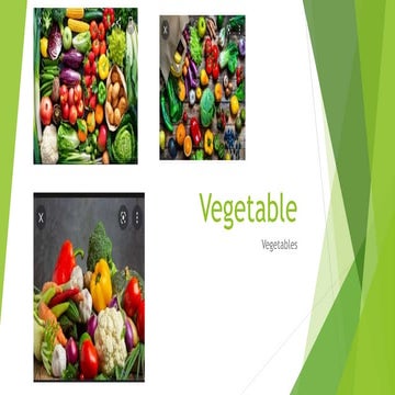 Presentation.pptx of vegetables | PPT