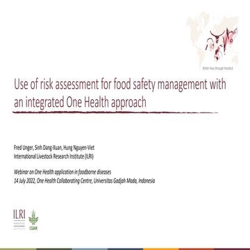 Use of risk assessment for food safety management with an integrated ...