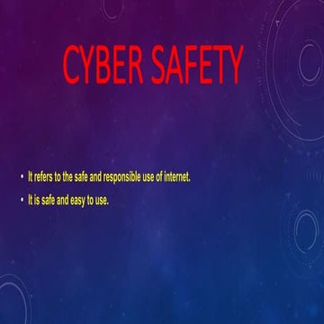 CYBER SAFETY PPT | PPTX