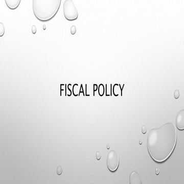 Tools of fiscal policy | PPTX