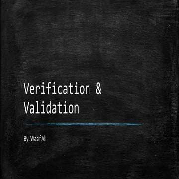 Verification And Validationpptx 