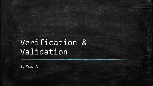 Verification And Validationpptx