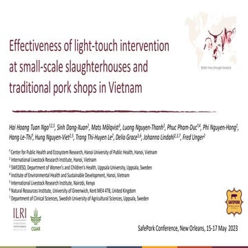 Effectiveness of light-touch intervention at small-scale ...