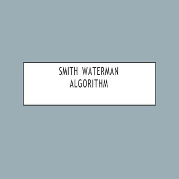 water Smith algorithmPresentation.pptx