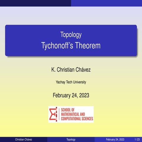 Tychonoff's theorem.pdf | Science