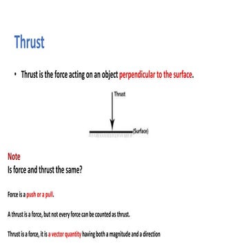 Thrust and pressure ppt | PPTX