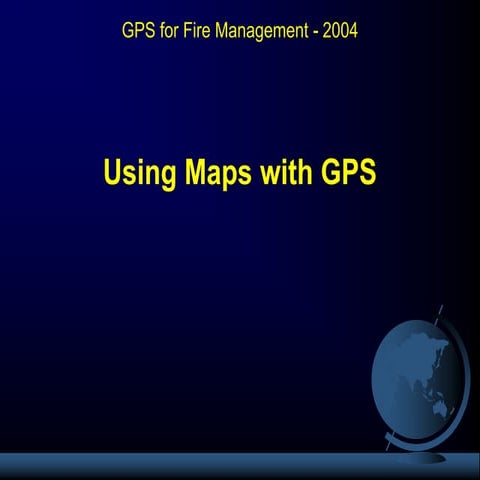 how to present map along with global positioning system | PPT