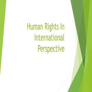 Human rights in international perspective | PDF