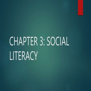 Presentation. OF SOCIAL LITERACY OF BUIL | PPT