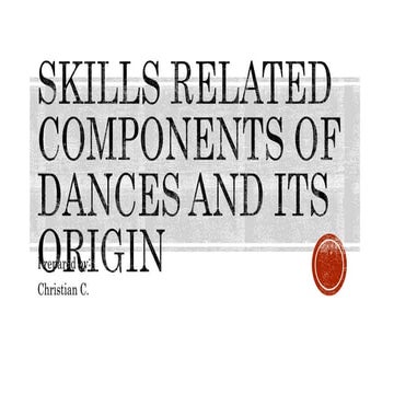 Powerpoint presentation. Skill related components | PPTX
