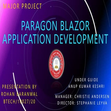 Major Project Final Semester Rohan Baranwal Ppt
