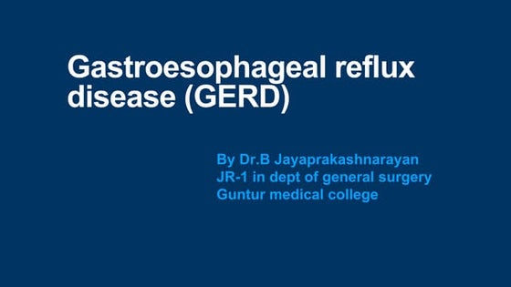 GORD management in adults, treatment, inverstigation | PPT