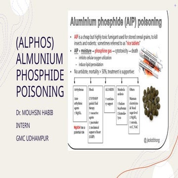 Alpos poisoning briefly explained for MBBS students | PPTX