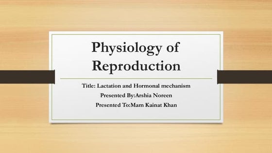 Lactation Ppt Pregnancy Reproductive Health