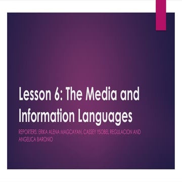LESSON:6.MIL #Media and information language | PPTX