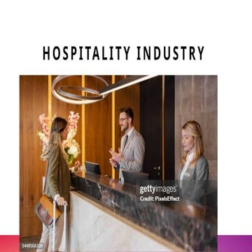 HOSPITALITY INDUSTRY (the detailed understanding of the various aspects ...