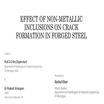 RESEARCH WORK ON NMI BEHAVIOUR OF THE MATERIAL | PPT