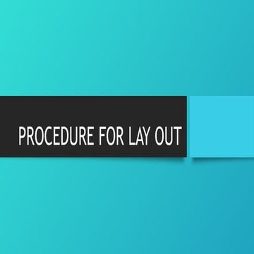procedure for lay out in agriculture crops nd prodection | PPTX