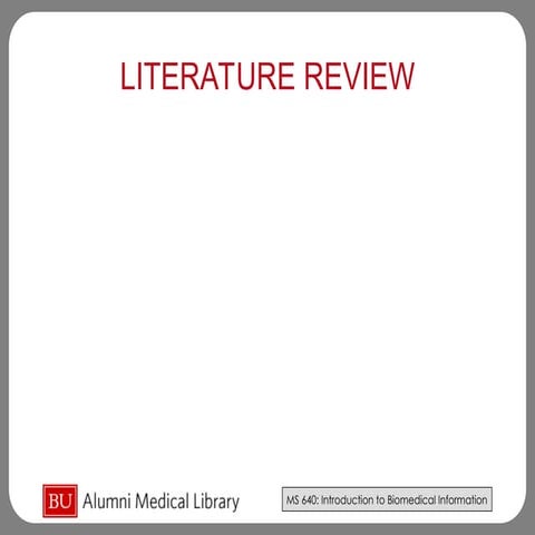 PRESENTATION ON HOW TO WRITE A LITERATURE REVIEW.ppt