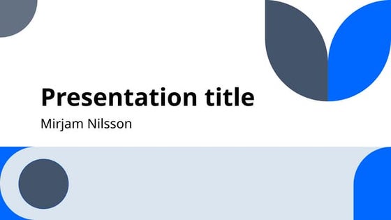 Presentation Title - Mirjam Nilsson 2024 | PPT