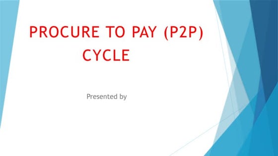P2P Cycle in Oracle Cloud Fusion | PPTX