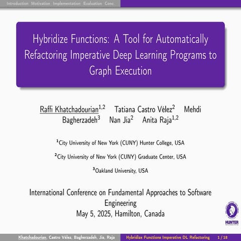 Hybridize Functions A Tool For Automatically Refactoring Imperative