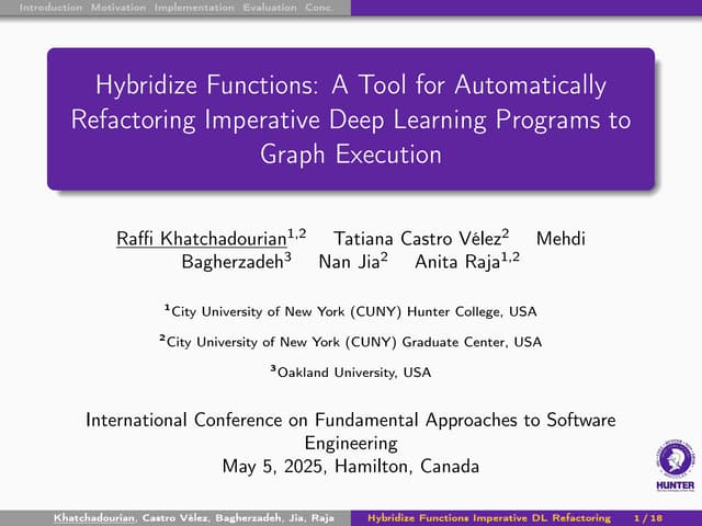 Hybridize Functions A Tool For Automatically Refactoring Imperative