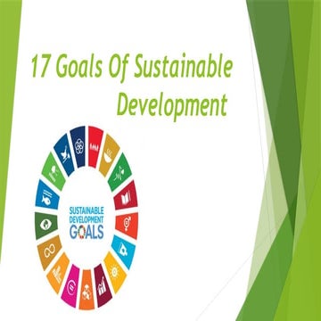 17 Goals Of Sustainable Development presentation | PPTX