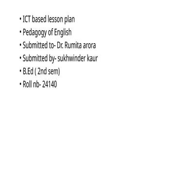 bed ict base planppt for bed college ok report in | PPT
