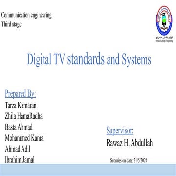 Digital TV transmits audio and video as digital datapptx | PPTX