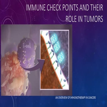Immune checkpoints and their inhibition in cancer | PPTX
