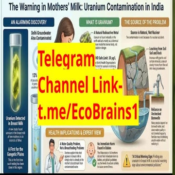 URANIUM IN GROUND WATER:URANIUM CONTAMINATION | PPTX