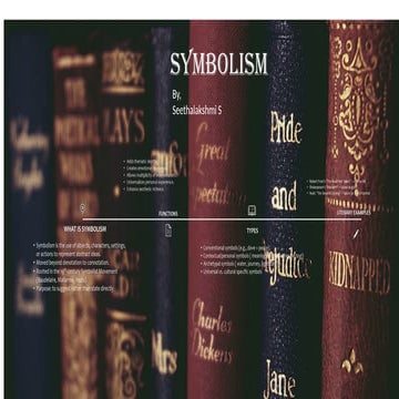 Symbolism in literature, what is literature, it's features, literary ...