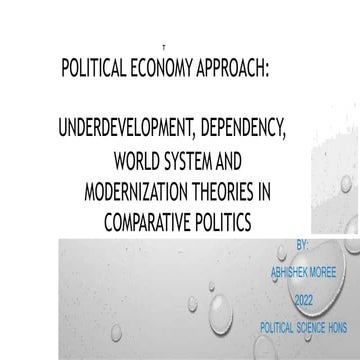 Presentation on the topic political economy Approach | PPT